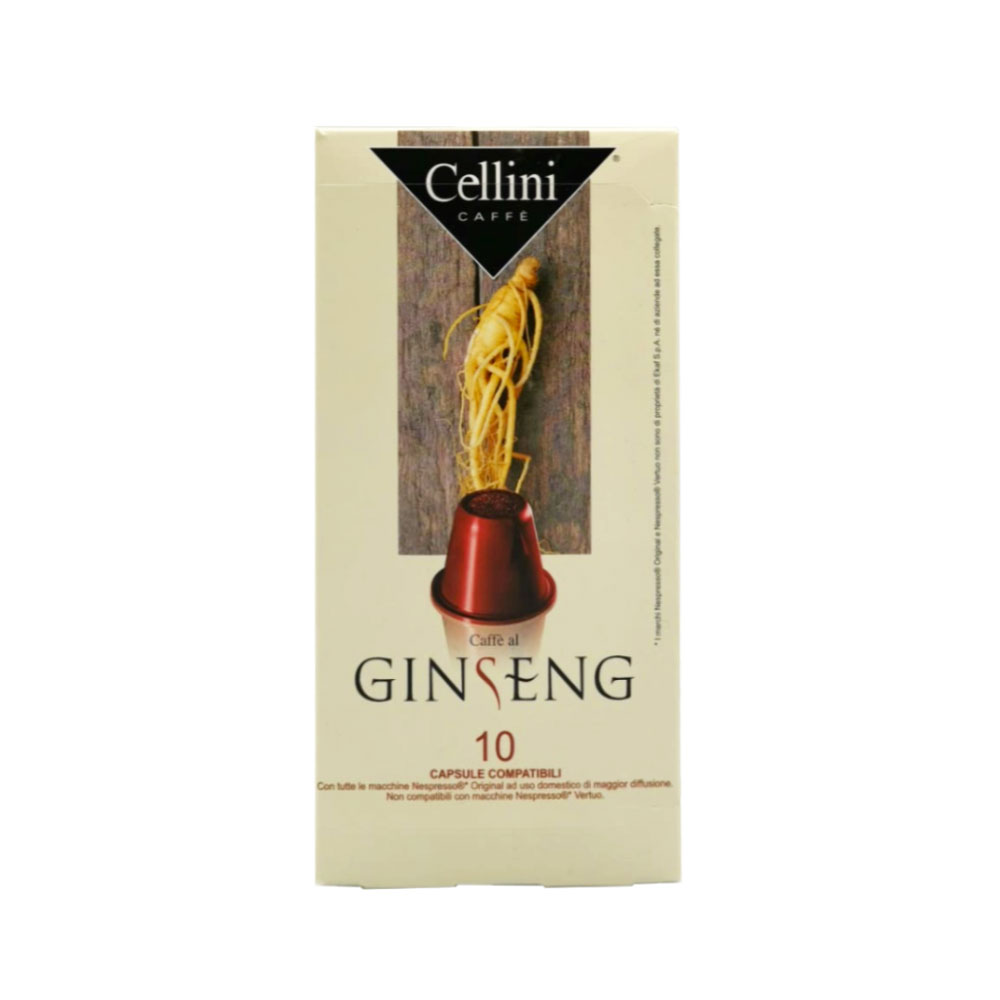 Café ginseng en capsules Cellini, pack 10 capsules